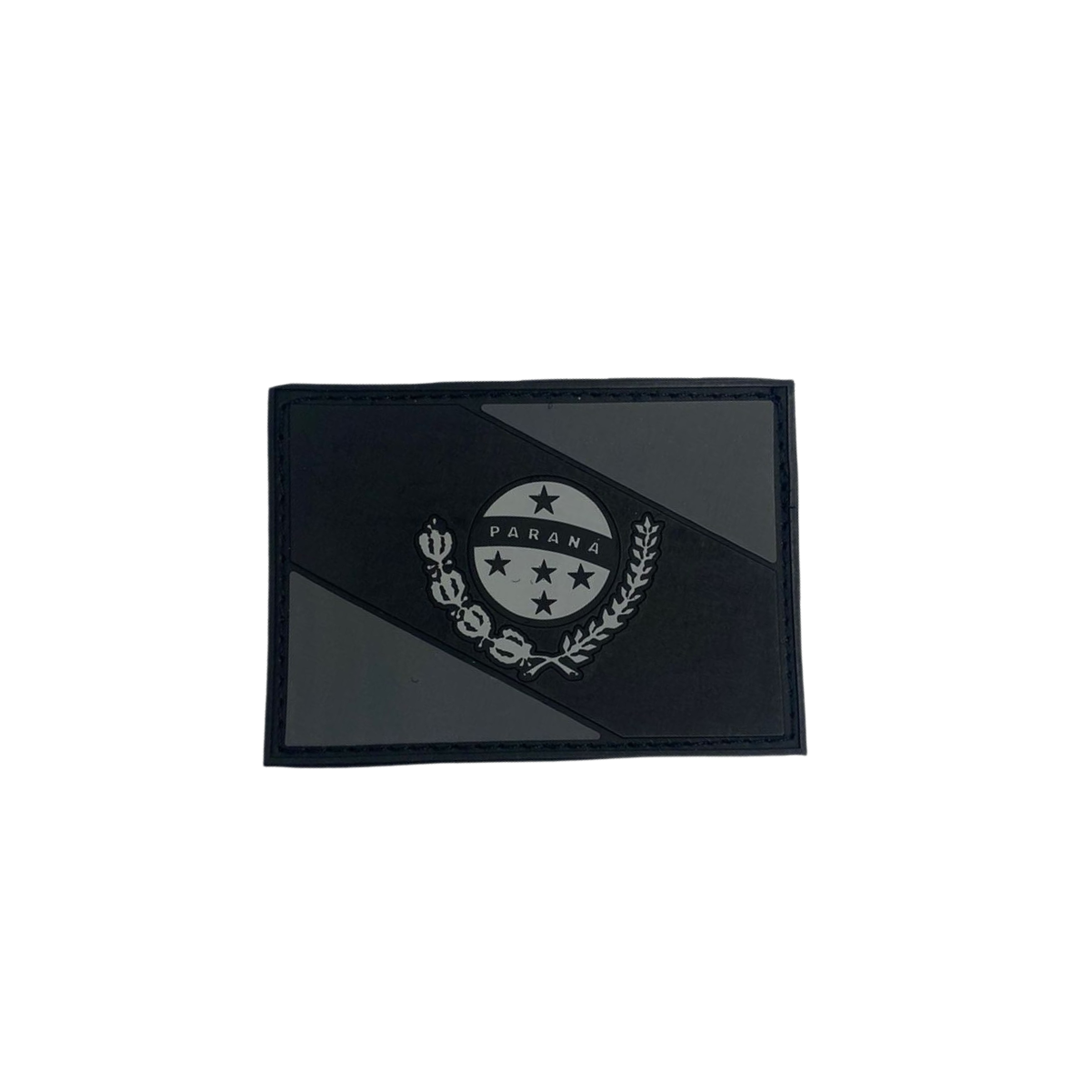 Patch Bandeira do Paraná Emborrachada - Preto